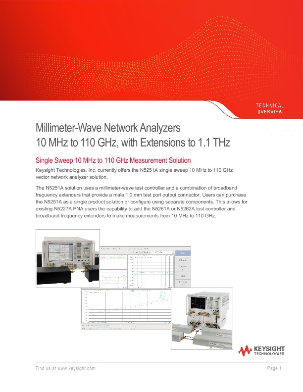 Millimeter-Wave Network Analyzers 10 MHz to 110 GHz, with Extensions to 1.1 THz PDF Asset Page ...